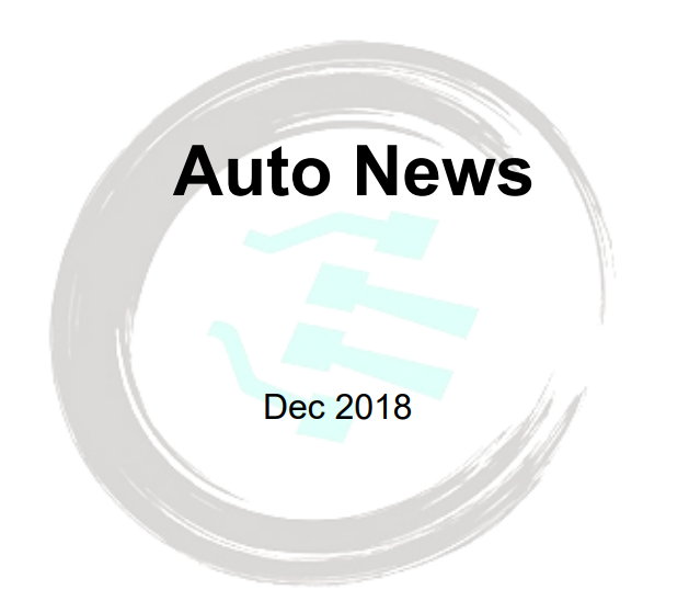 Auto News December 2018 - My CMS